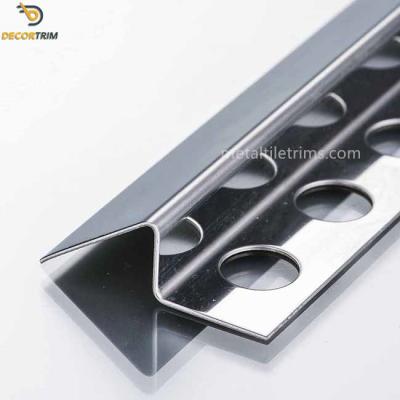 China SS304 Floor Transition Strip Different Heights 2.5 Meters Length for sale