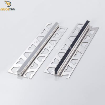 China Stainless Steel Movement Joint Profile 8k Mirror 3m Length for Concrete Flooring for sale
