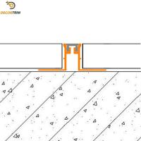 China Aluminium Satin Expansion Joint Profile With Black Rubber Insert 20mm Height for sale