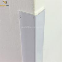 China Aluminum Wall Corner Edging Strip 21.9x21.9mm 1.5mm Thickness White Powder Coated for sale