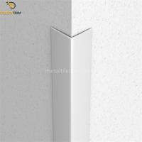 China Plastic PVC Wall Corner Protector Strips L Shape Pure White 50mm Size for sale