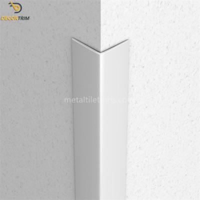 China Plastic PVC Wall Corner Protector Strips L Shape Pure White 50mm Size for sale