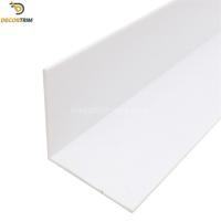 China Plastic PVC Wall Corner Protector Strips L Shape Pure White 50mm Size for sale