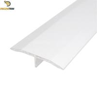 China 24.8mm Anodized Aluminum T Mould Floor Cover Strip 2500mm Matt Silver for sale