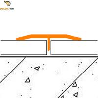 China 24.8mm Anodized Aluminum T Mould Floor Cover Strip 2500mm Matt Silver for sale