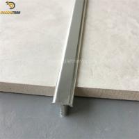China Aluminum 6063 T Shaped Transition Strip , Floor Divider Strip 10mm Width for sale