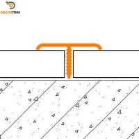 China Matt Silver Aluminum T Molding Transition Strip 20mm 2500mm Tile to Wood Floor for sale