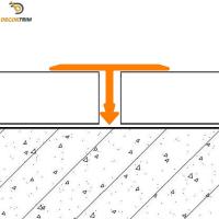 China Decorative T Shaped Transition Strip 17mm Aluminum Alloy Material for sale