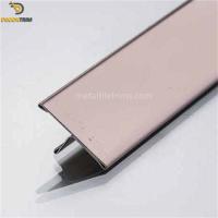 China SS304 T Shaped Transition Strip 8k Mirror Finish 2500mm Tile to Laminated Floor for sale