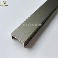 China 20×10mm Wall Tile Transition Strips Trim With Anodized Brushed Finish for sale