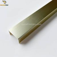 China Decorative U Channel Strip , Tile Border Trim For Wall 20×10×2500mm for sale