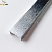 China 20×10mm Wall Tile Transition Strips Trim With Anodized Brushed Finish for sale