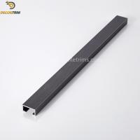 China Aluminum U Channel Strip Brushed Matt Black 15mm x 8mm 2500mm Length 6063 T5 for sale