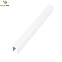 China Aluminum U Channel 8x10mm Flat Decorative Tile to Wall Transition Trim 2500mm Length Anodized Silver for sale