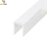 China Aluminum U Channel 8x10mm Flat Decorative Tile to Wall Transition Trim 2500mm Length Anodized Silver for sale