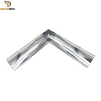 China Aluminum Internal Corner Tile Trim 2.5m Curved Edge 40mm Width Silver for sale