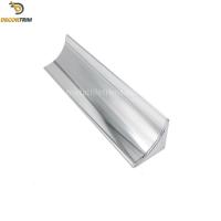 China Silver Internal Corner Tile Trim Curved Surface Bright Aluminum 6063 Material for sale