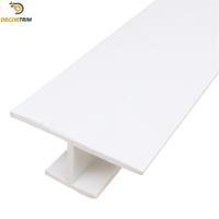 China White Color Tile PVC Trim , Wall Tile Edging Strip For MDF UV Board Connection for sale