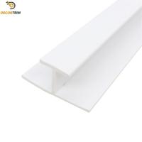 China White Color Tile PVC Trim , Wall Tile Edging Strip For MDF UV Board Connection for sale