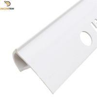 China 10mm PVC Round Edge Tile Trim , Straight Edge Plastic Tile Edging Strip for sale