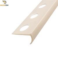 China 10×2500mm PVC Tile Trim Round Open Shape For Tile Edge Protection​ for sale