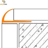 China 10×2500mm PVC Tile Trim Round Open Shape For Tile Edge Protection​ for sale
