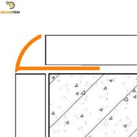 China Round Open Shape PVC Tile Trim For Ceramic Edge 12mm 12.5mm for sale