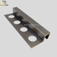 China 12×2500mm Brass Tile Edging Strip Mill Finish Square Shape For Protection for sale