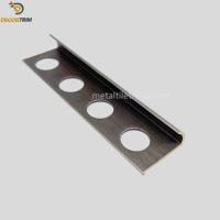 China Mill Finish Brass Tile Trim For Ceramic Edging Protection 2500mm Length for sale