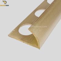 China Curved Edge Tile Edging Brass Transition Strip For Tile Decoration 10mm for sale
