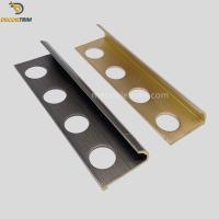 China Curved Edge Tile Edging Brass Transition Strip For Tile Decoration 10mm for sale