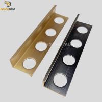 China 10mm 12mm Brass Tile Trim Straight Edge For Flooring Transtion for sale