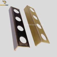 China 10mm 12mm Brass Tile Trim Straight Edge For Flooring Transtion for sale