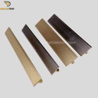 China 18mm T Shape Brass Tile Trim Strip for Flooring Transition Cover OEM for sale