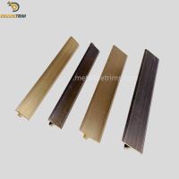 China 18mm T Shape Brass Tile Trim Strip for Flooring Transition Cover OEM for sale