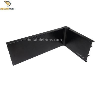 China Brush Bright Black Aluminum Skirting Board Profile 80mm 6063 Alloy 2.5m Length for sale