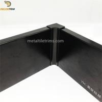 China Brush Bright Black Aluminum Skirting Board Profile 80mm 6063 Alloy 2.5m Length for sale