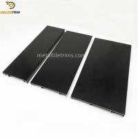 China Brush Bright Black Aluminum Skirting Board Profile 80mm 6063 Alloy 2.5m Length for sale
