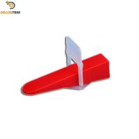 China PP Red Reusable Tile Leveling Wedges 100pcs per Bag for Ceramic Floor and Wall Installation for sale