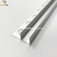China Aluminum Tile Trim Profile 0.9mm Thick Alloy 6063 T5 for Bathroom Glass 14mm for sale
