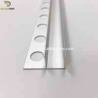 China Aluminum Tile Trim Profile 0.9mm Thick Alloy 6063 T5 for Bathroom Glass 14mm for sale