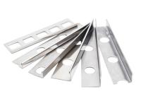 China Stainless Steel L Shape Tile Trim 10x2500mm 8K Mirror Finish Triangle Punching Hole for sale