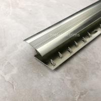 China Shiny Champagne Zig Zag Carpet Transition Strip With Gripper Punching for sale