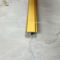China Anodized Matt Gold Aluminum T Shaped Transition Strip 2.5m Flooring Trim for sale