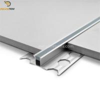 China 10mm Satin Aluminum Expansion Joint Profile 6063 T5 with Rubber Insert for sale