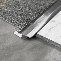 China Shiny Silver Carpet Transition Strip Tile To Carpet 3000mm Length for sale