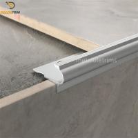 China F Shape Stair Nosing Tile Trim Anodize Matt Silver Step Edge Trim for sale