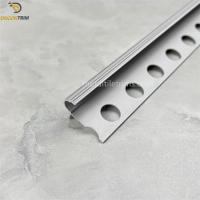 China F Shape Stair Nosing Tile Trim Anodize Matt Silver Step Edge Trim for sale