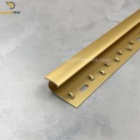 China 6063 T5 Aluminum Carpet Transition Strip 3000mm Wood Floor to Carpet Reducer Matt Gold for sale