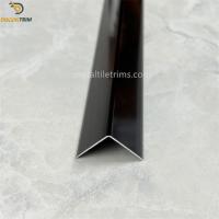 China 25*25 6063 Aluminum Tile Trim Shiny Black L Shape Wall Corner Protective for sale
